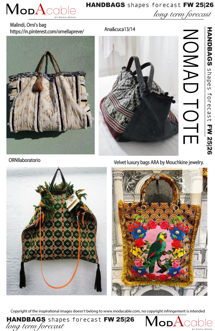 FW25/26 Nomad tote handbags shape