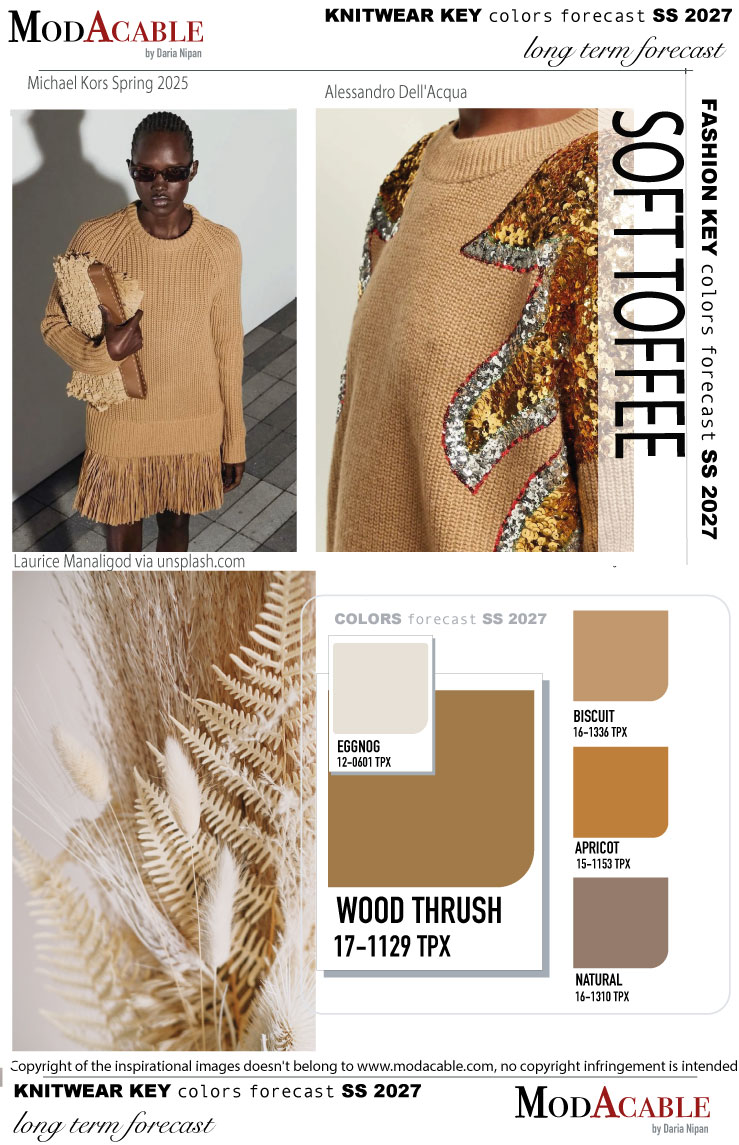 SS 27 knitwear trend color Soft toffee